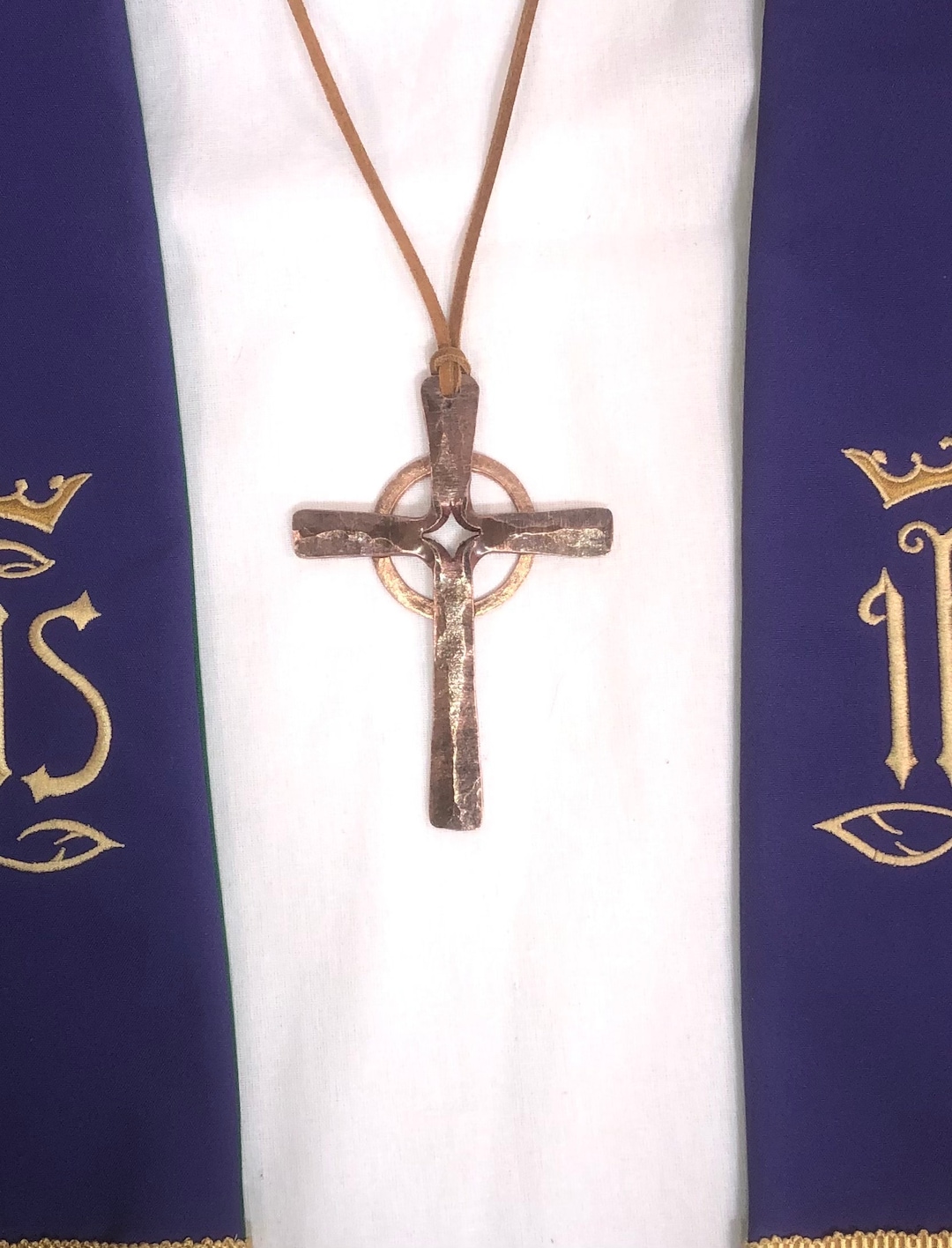 Copper Celtic Clergy Necklace - Etsy