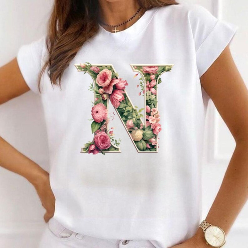 Pink Roses Victorian Alphabet PNG Bundle | Vintage Floral Monogram ...