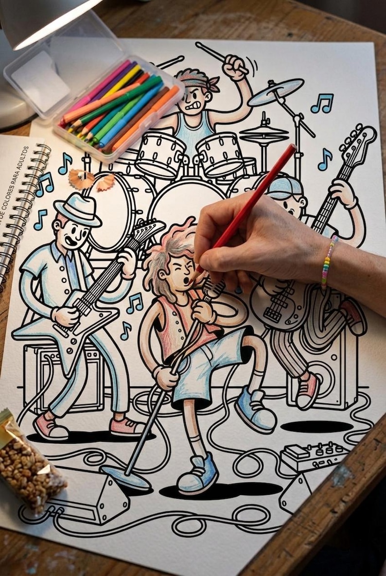 80s & 90s Music Coloring Pages Printable – Retro Pop Rock Inspired – 36 ...