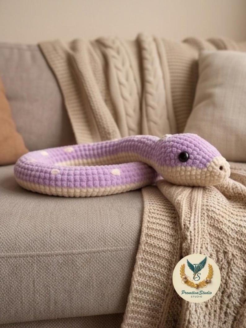 Snake Crochet Pattern | Easy Beginner Amigurumi PDF | Soft Chunky Plush ...