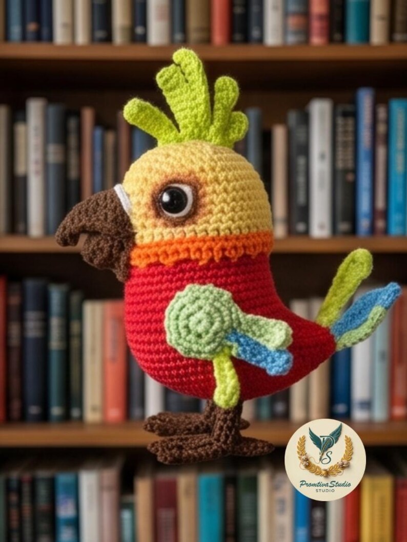 Parrot Crochet Pattern | Tiny Colorful Amigurumi PDF | Miniature ...