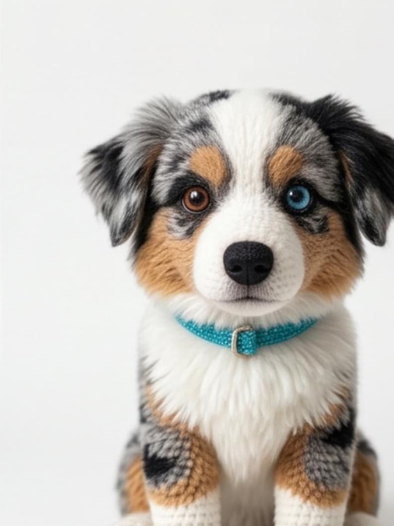 Australian Shepherd Crochet Pattern Amigurumi PDF, Dog Stuffed Animal ...