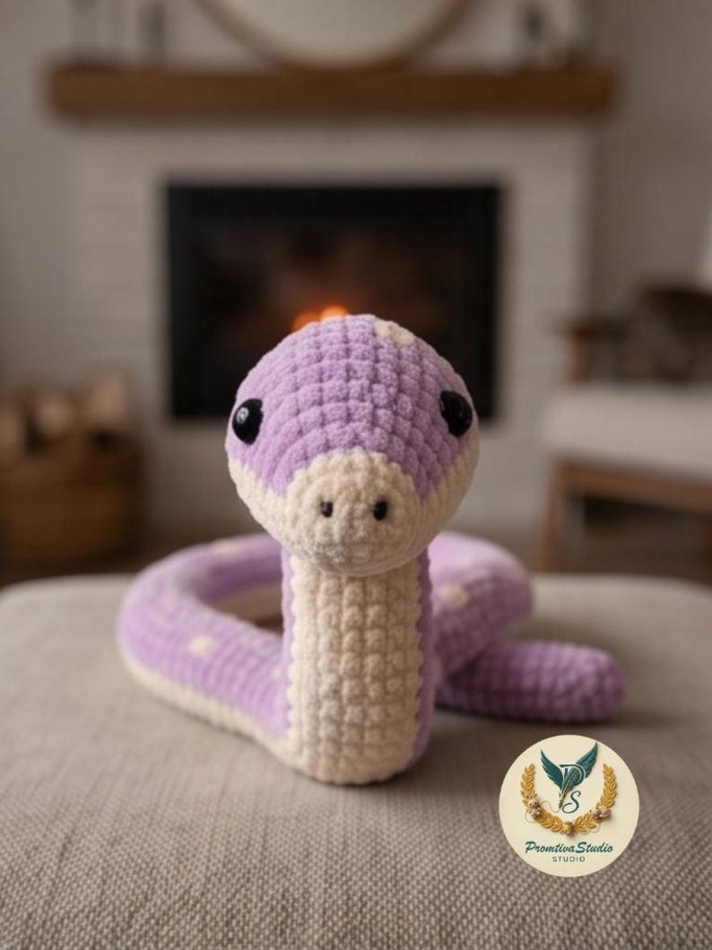 Snake Crochet Pattern | Easy Beginner Amigurumi PDF | Soft Chunky Plush ...