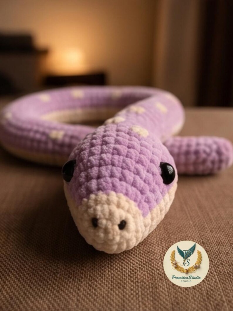 Snake Crochet Pattern | Easy Beginner Amigurumi PDF | Soft Chunky Plush ...
