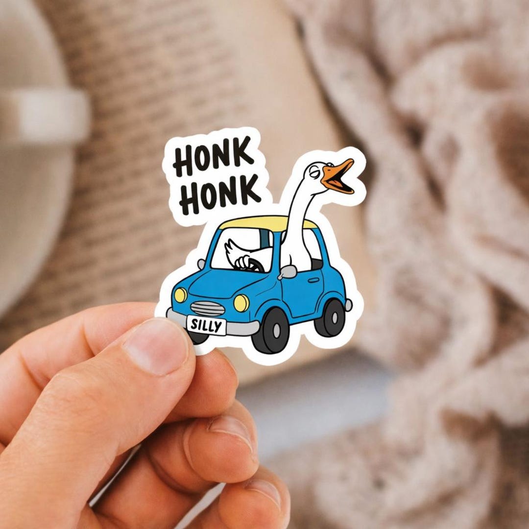 Honk Honk Goose Car Sticker: Funny Driving Meme Vinyl Decal - Etsy