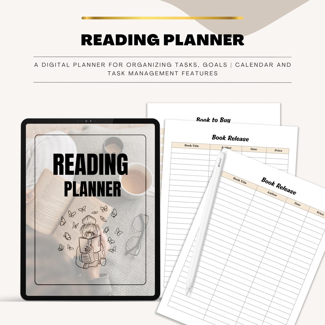 Reading Planner Printable | Book Tracker, Reading Goals & Journal for ...