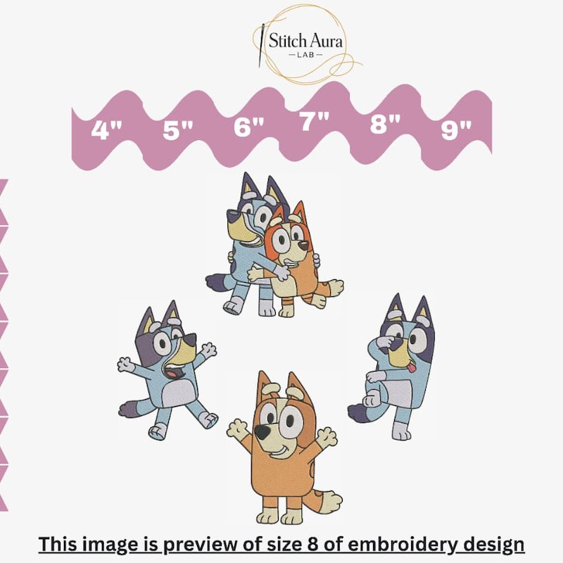 Bluey Embroidery Design - Etsy