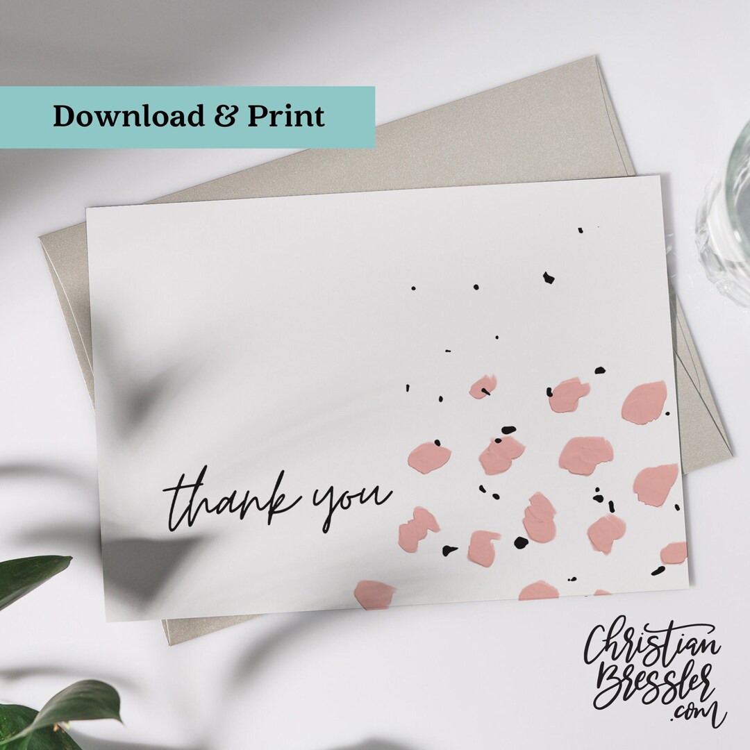 Thank You Card PRINTABLE | Digital Thank You Card for Wedding Baby ...