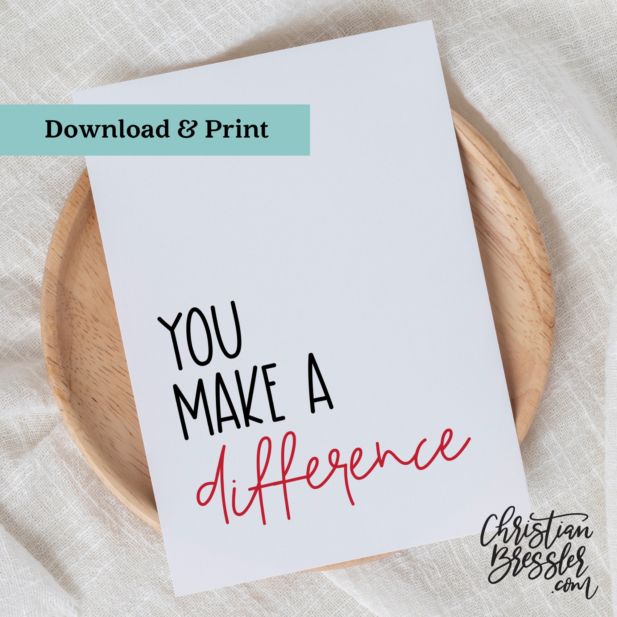 Teacher Appreciation Card PRINTABLE | Digital Thank You Card for ...