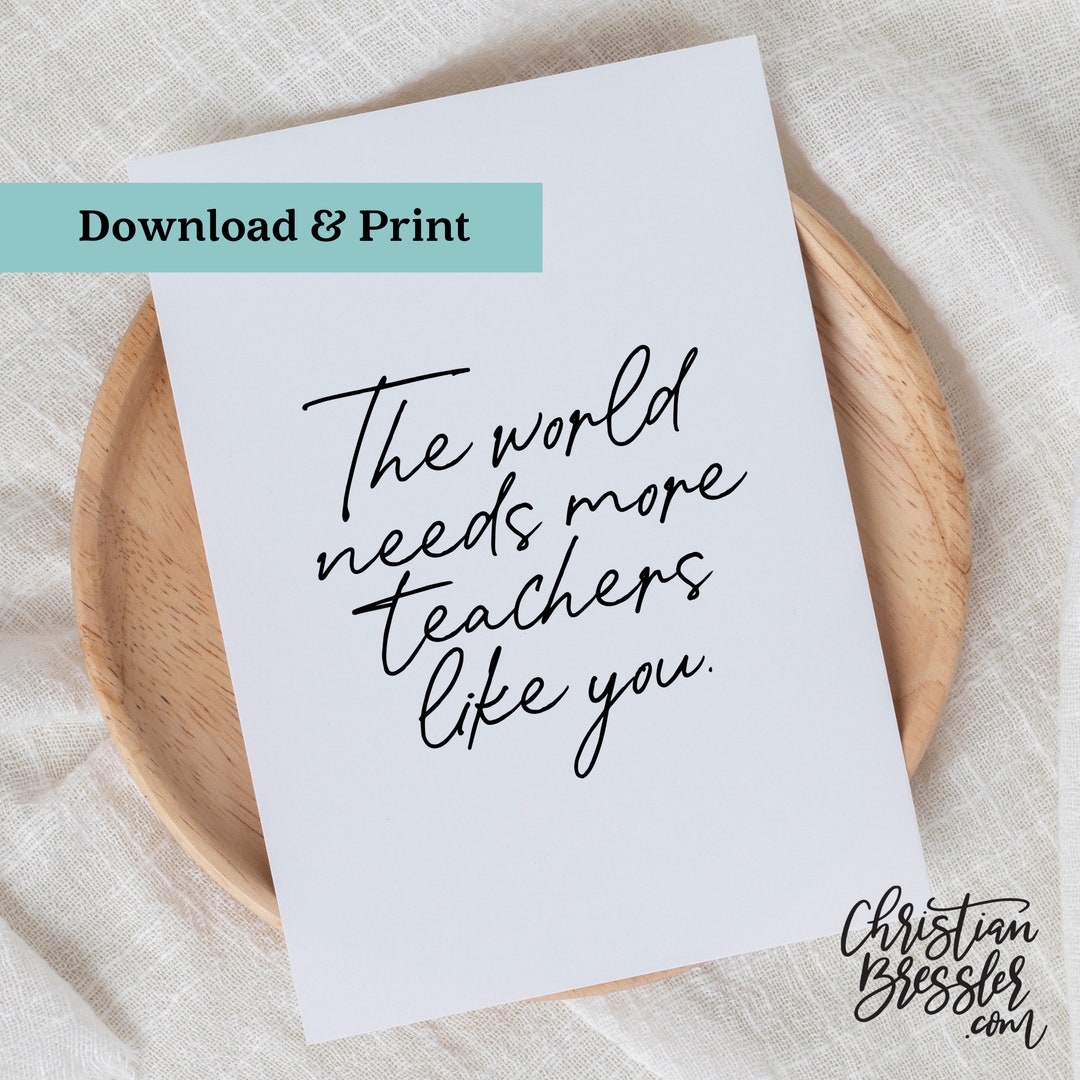 Teacher Appreciation Card PRINTABLE | Digital Thank You Card for ...