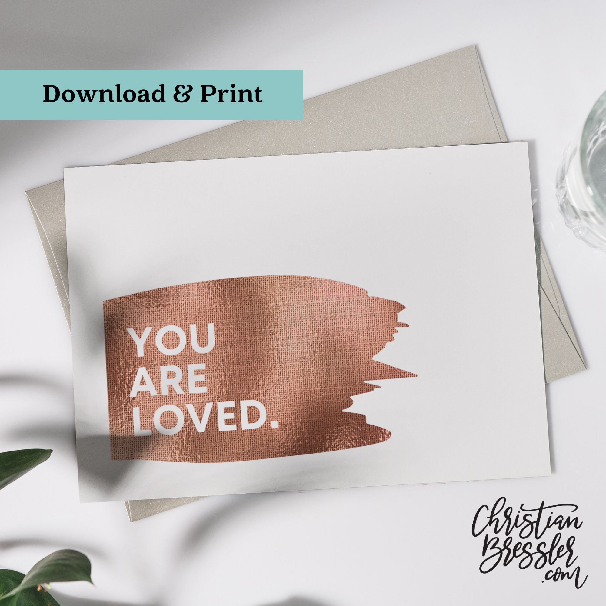 You Are Loved Card PRINTABLE | Digital Greeting Card for Any Occasion ...