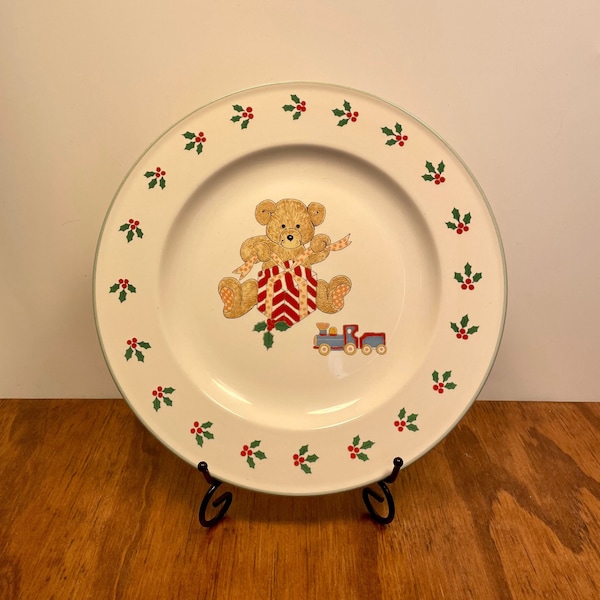 Ceramic Teddy Bear Plate - Etsy
