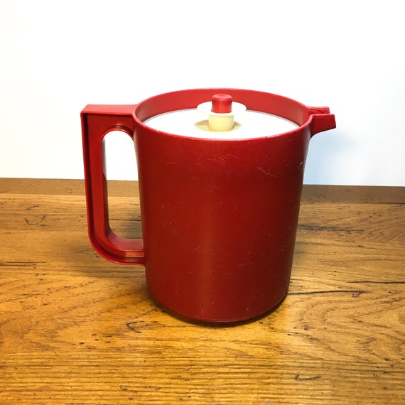 Vintage Tupperware 1.5 Quart Pitcher Brick Red 1970's 1575 - Etsy