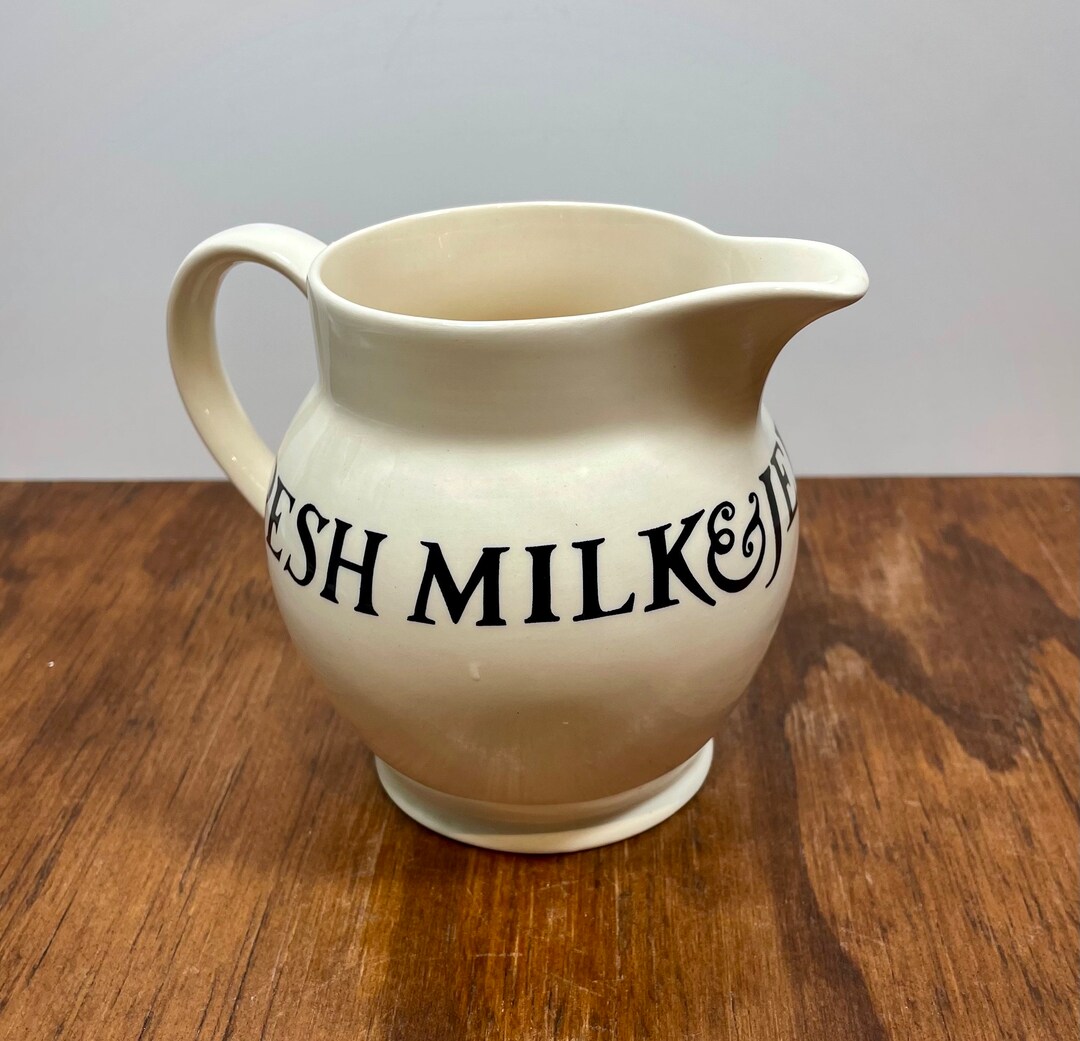 Emma Bridgewater Fresh Milk & Jersey Cream Pitcher Black Toast and ...