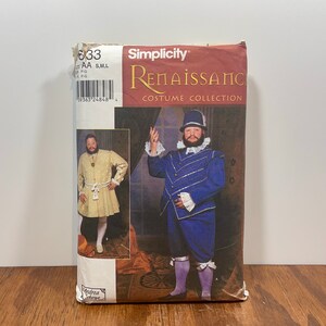 Men's Renaissance Fair Costume Pattern Simplicity 9633 Complete/cut ...