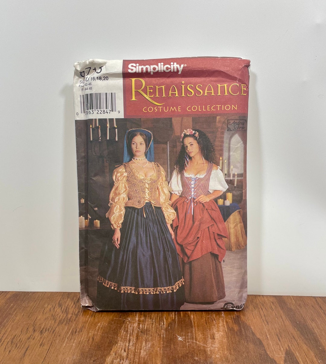 Womens Renaissance Fair Dress Pattern or Halloween Costume Complete ...