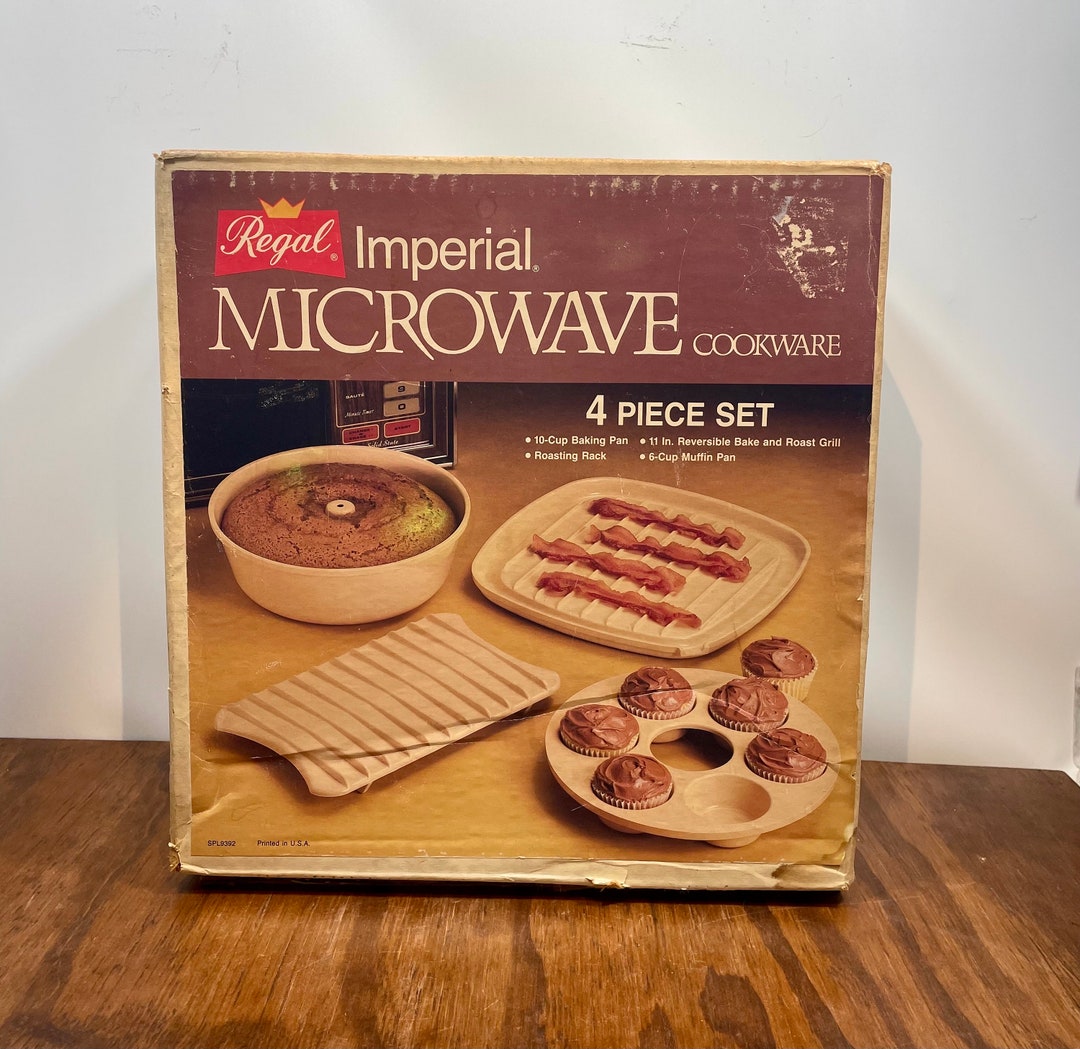 Regal Microwave Cookware 4 Piece Set New in Box Grill Pan Roasting Rack ...