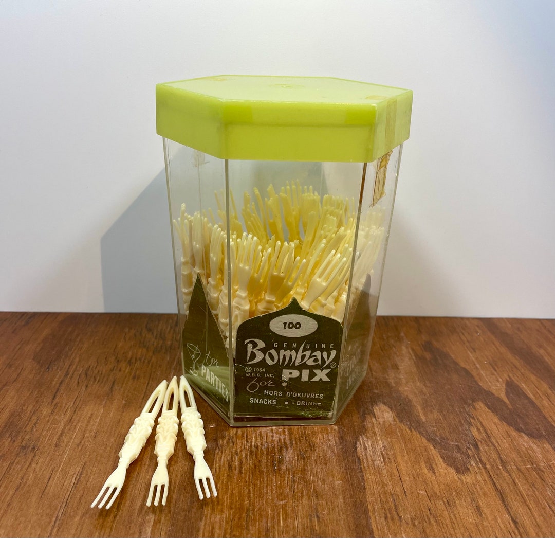 Vintage 1964 Bombay Pix Cocktail Forks – Set of 80 – Original Container ...