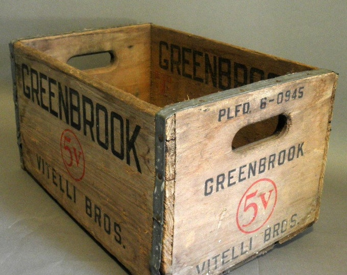 Vintage Wood Bottle Crate - Vitelli Bros. Greenbrook NJ - Etsy