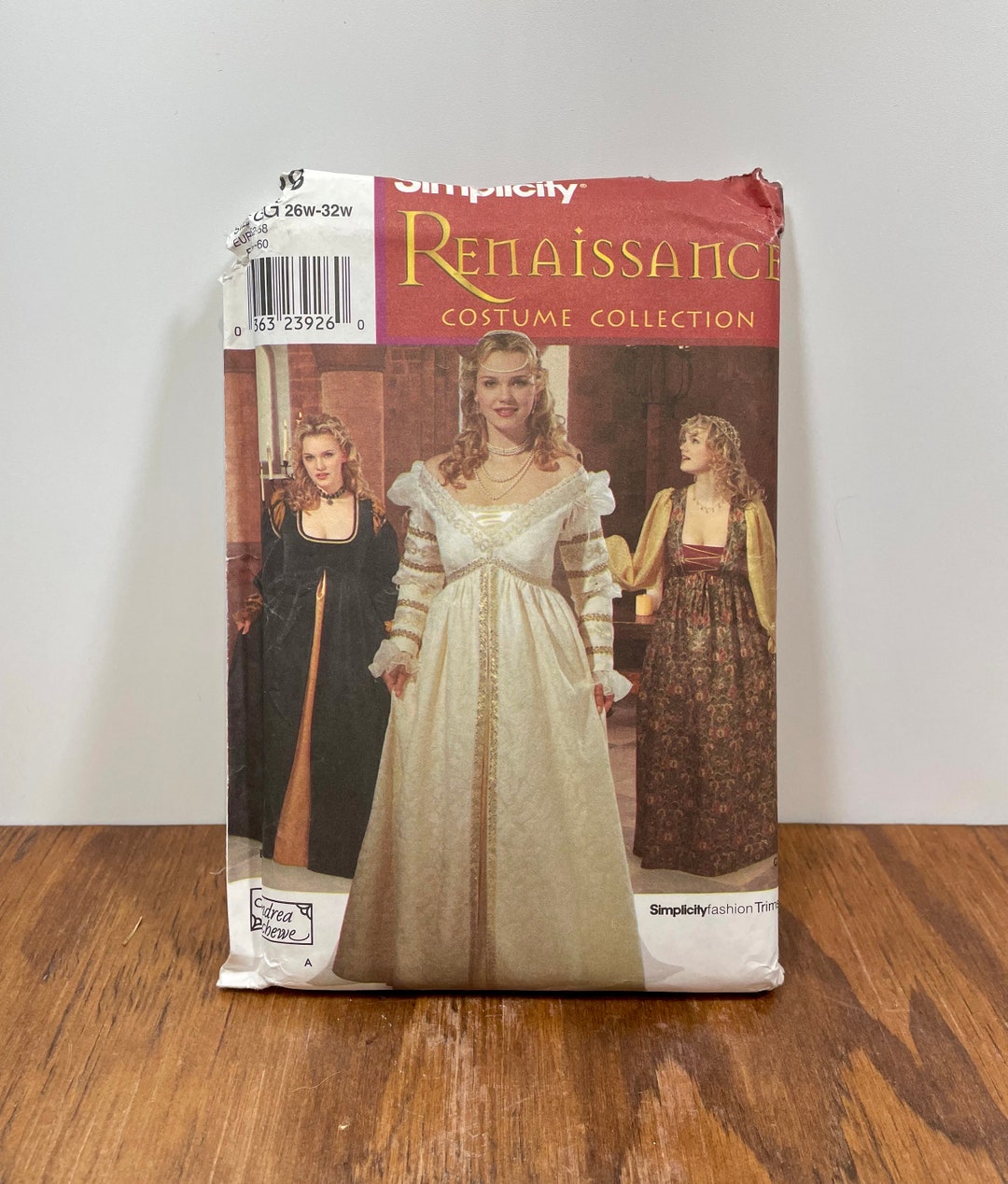 Womens Renaissance Fair Dress Pattern or Wedding Gown Uncut Factory ...