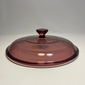 Pyrex Cranberry Covered Casserole 1.5 Liter With Glass Lid Oven Safe ...