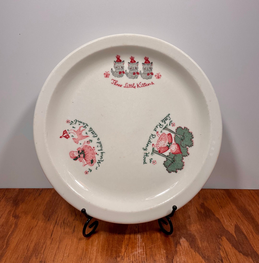 Walker China Restaurant Ware Nursery Rhyme Plate 1940s 8 Inch Childrens ...