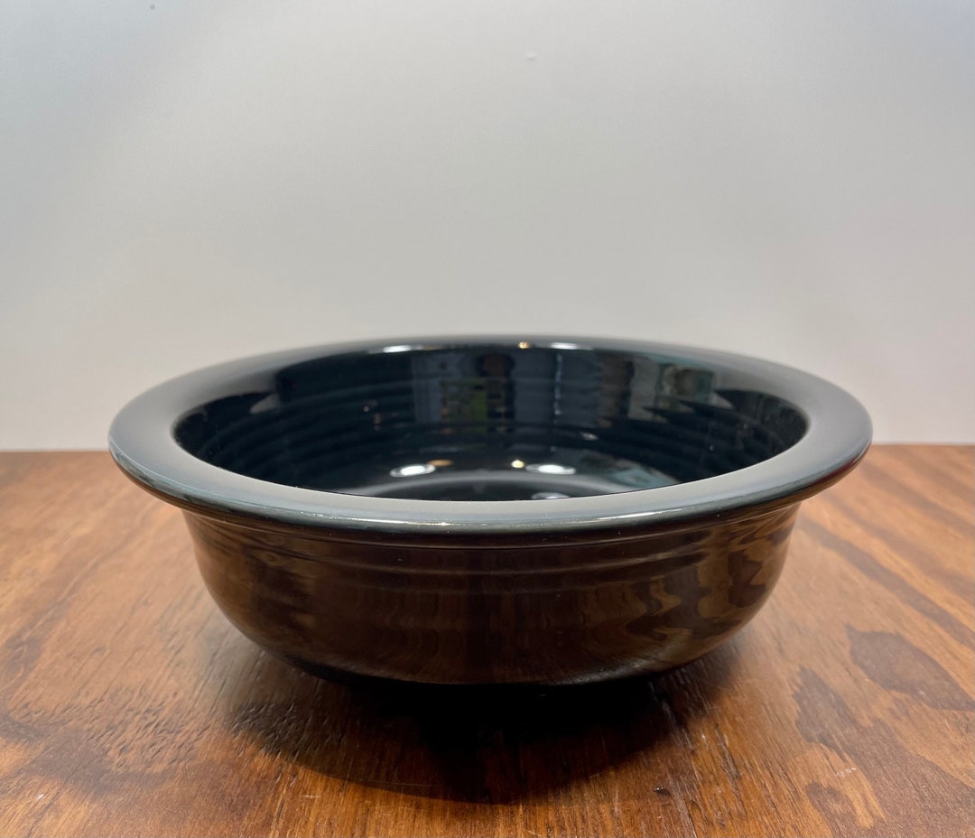 Fiesta Black Round Veggie Bowl 8 Inch Serving Bowl Retired Fiestaware ...