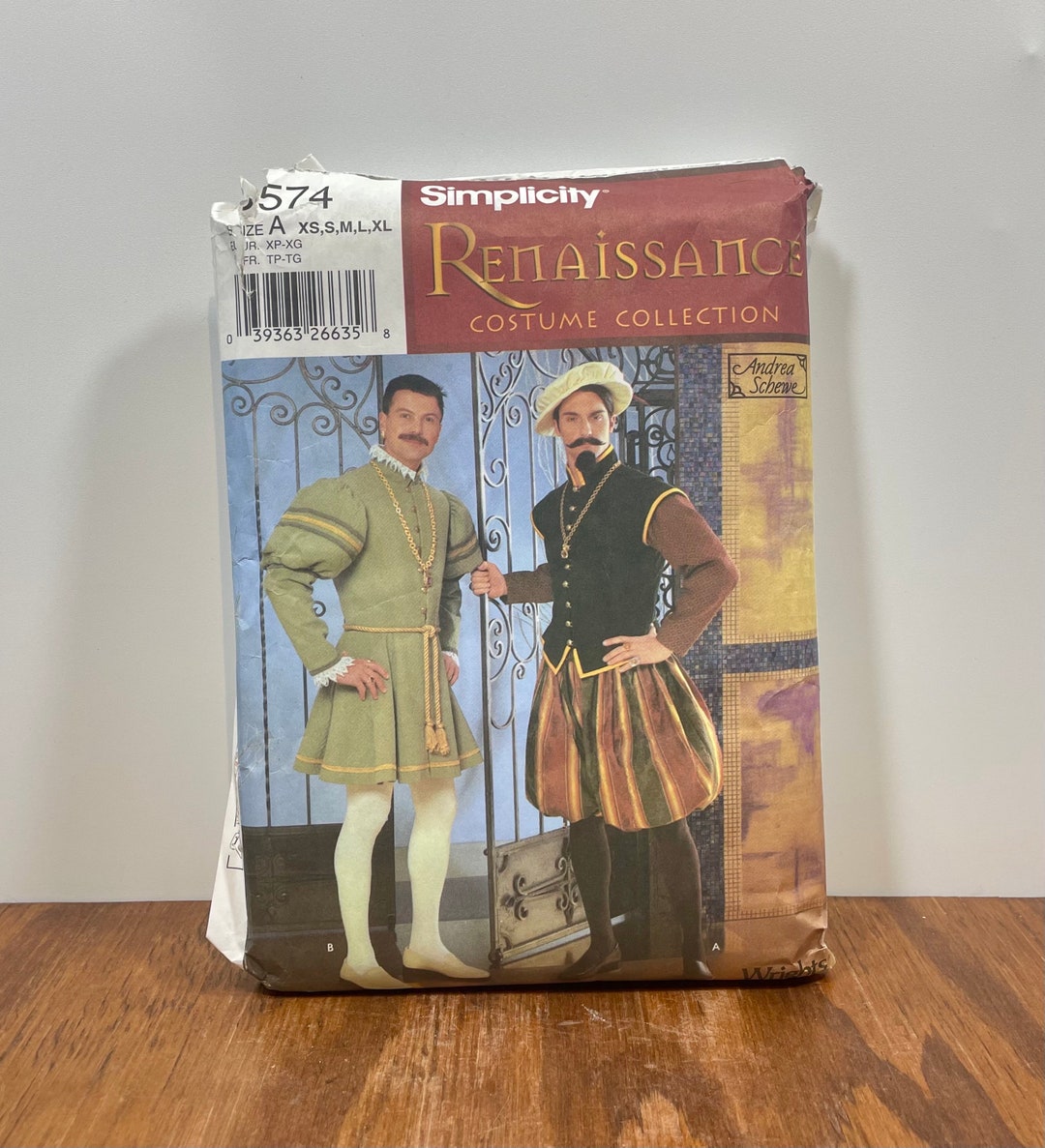 Mens Renaissance Fair Costume Pattern Simplicity 5574 Complete and ...