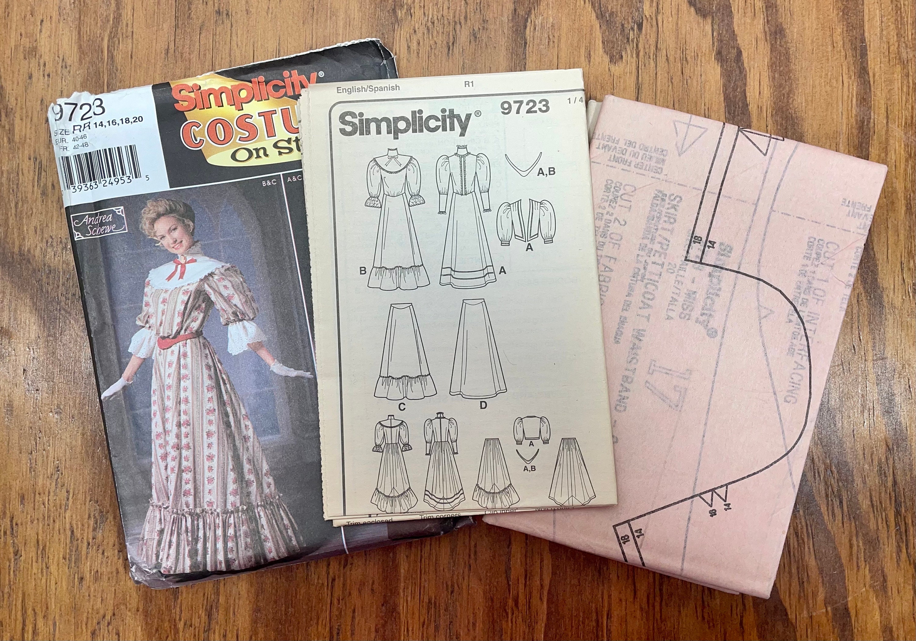 Simplicity 9723 Halloween Sewing Pattern Edwardian Mary - Etsy