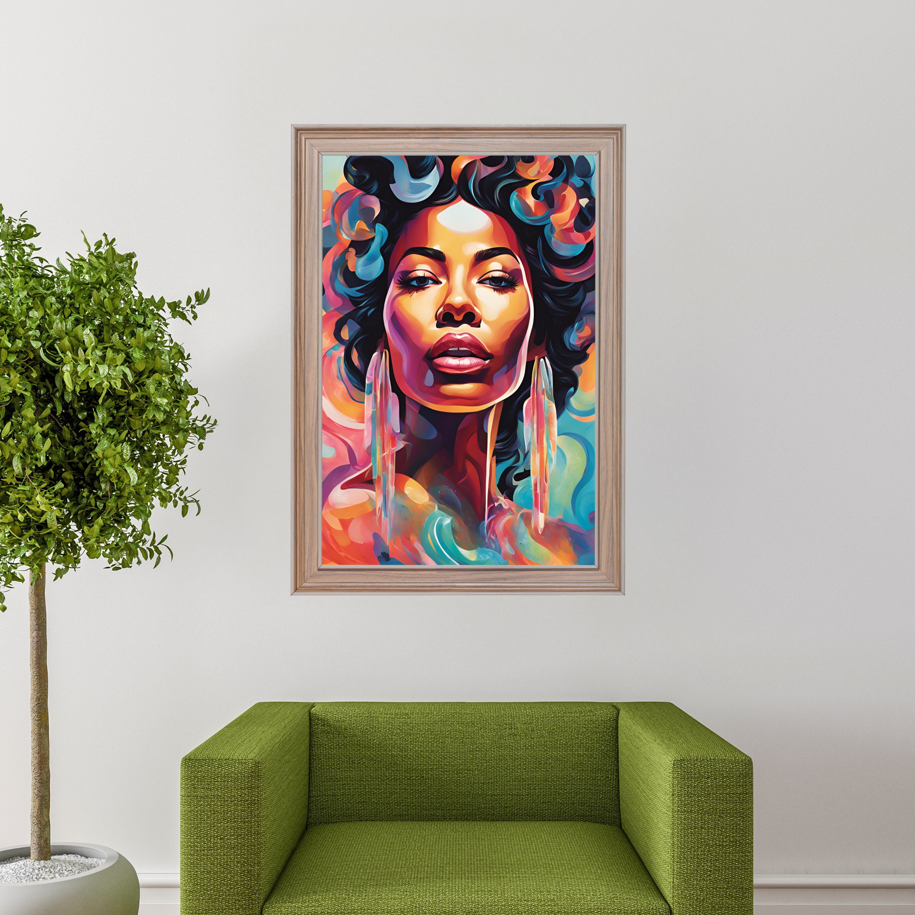 Feminist Art Jelly Art Print Strong Woman Poster Woman at Peace ...