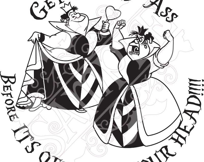 Angry Alice in Wonderland Red Queen Bumper Sticker Design - Digital ...