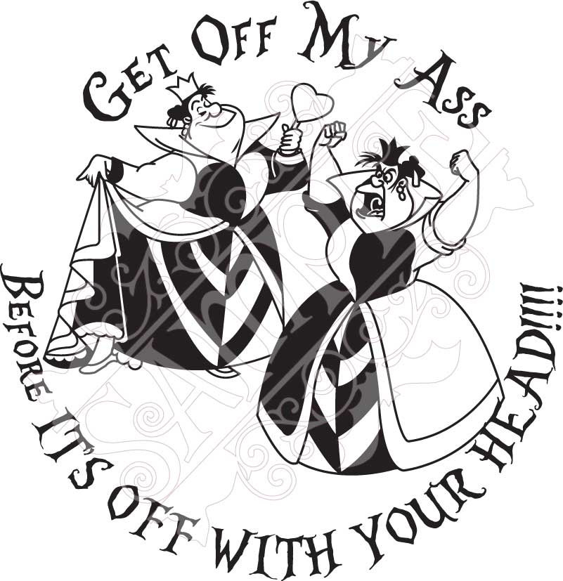 Angry Alice in Wonderland Red Queen Bumper Sticker Design - Etsy