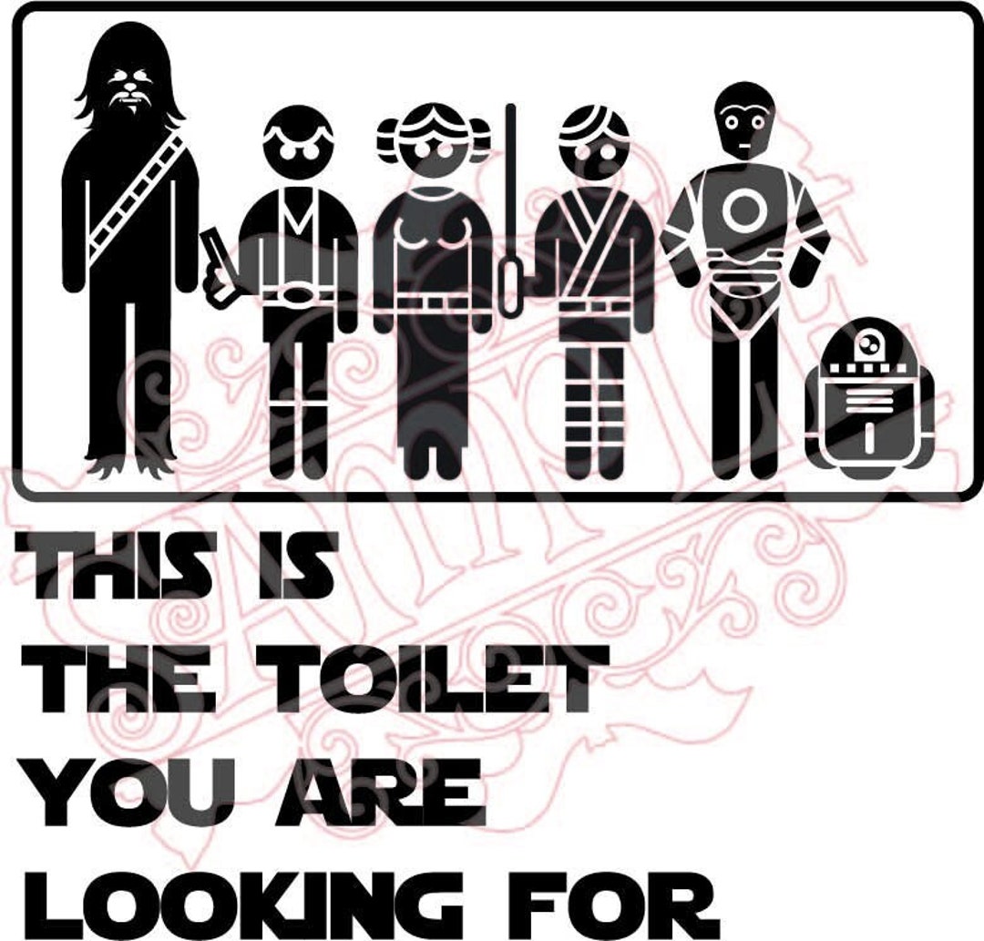 Star Wars Inspired Inclusive Bathroom Door Sign Sign Digital File for ...