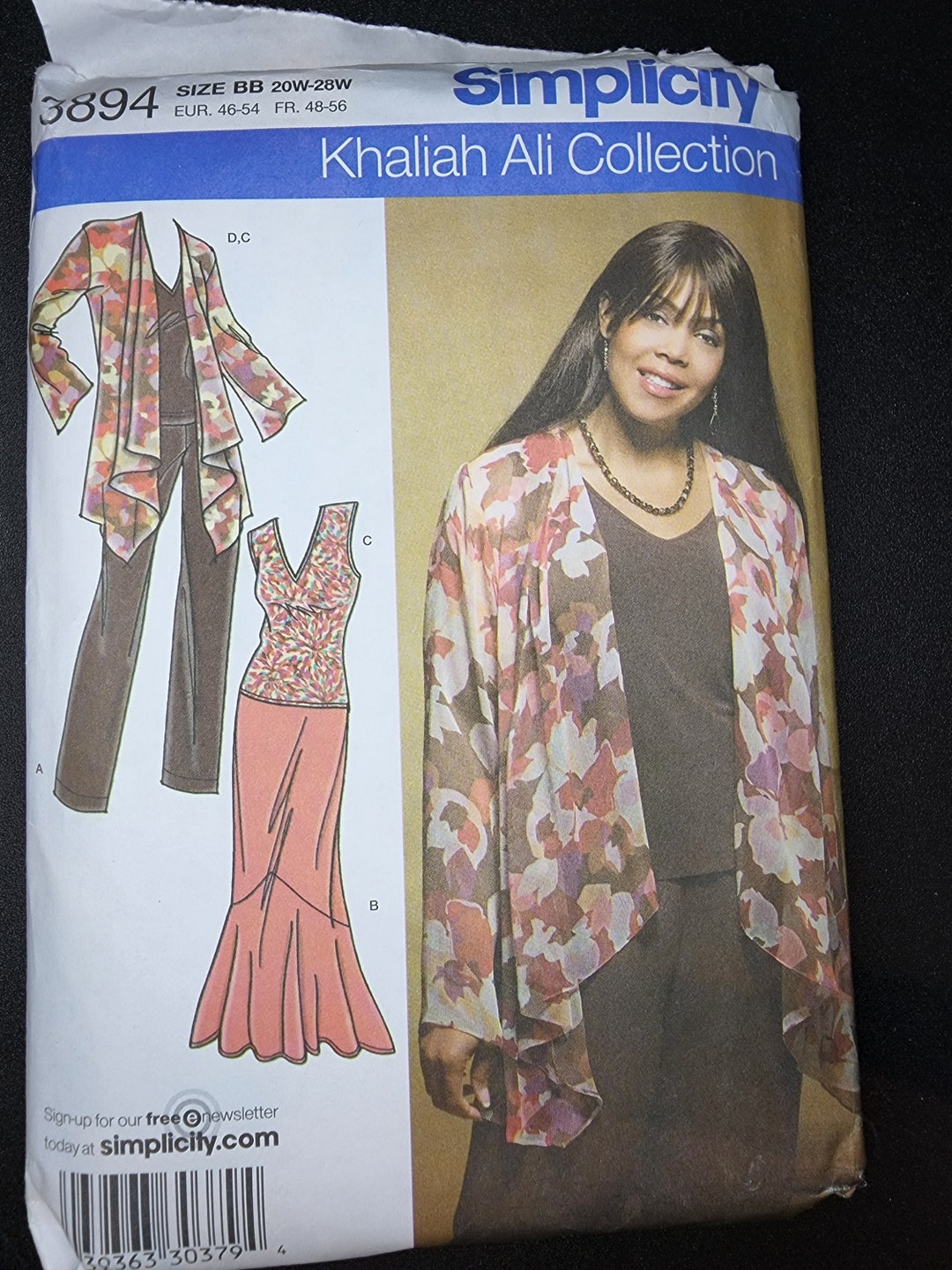 Simplicity 3894 Khaliah Ai Collection Plus Size 20W 28W Sewing Pattern ...