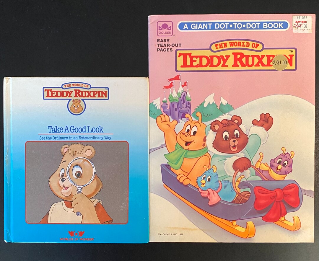 Vintage Teddy Ruxpin Science Picture Book & Coloring Book - Etsy