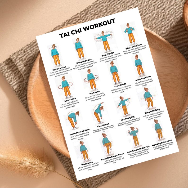Tai Chi Exercises, Tai Chi Workout Chart, Tai Chi Routine PDF, Tai Chi ...