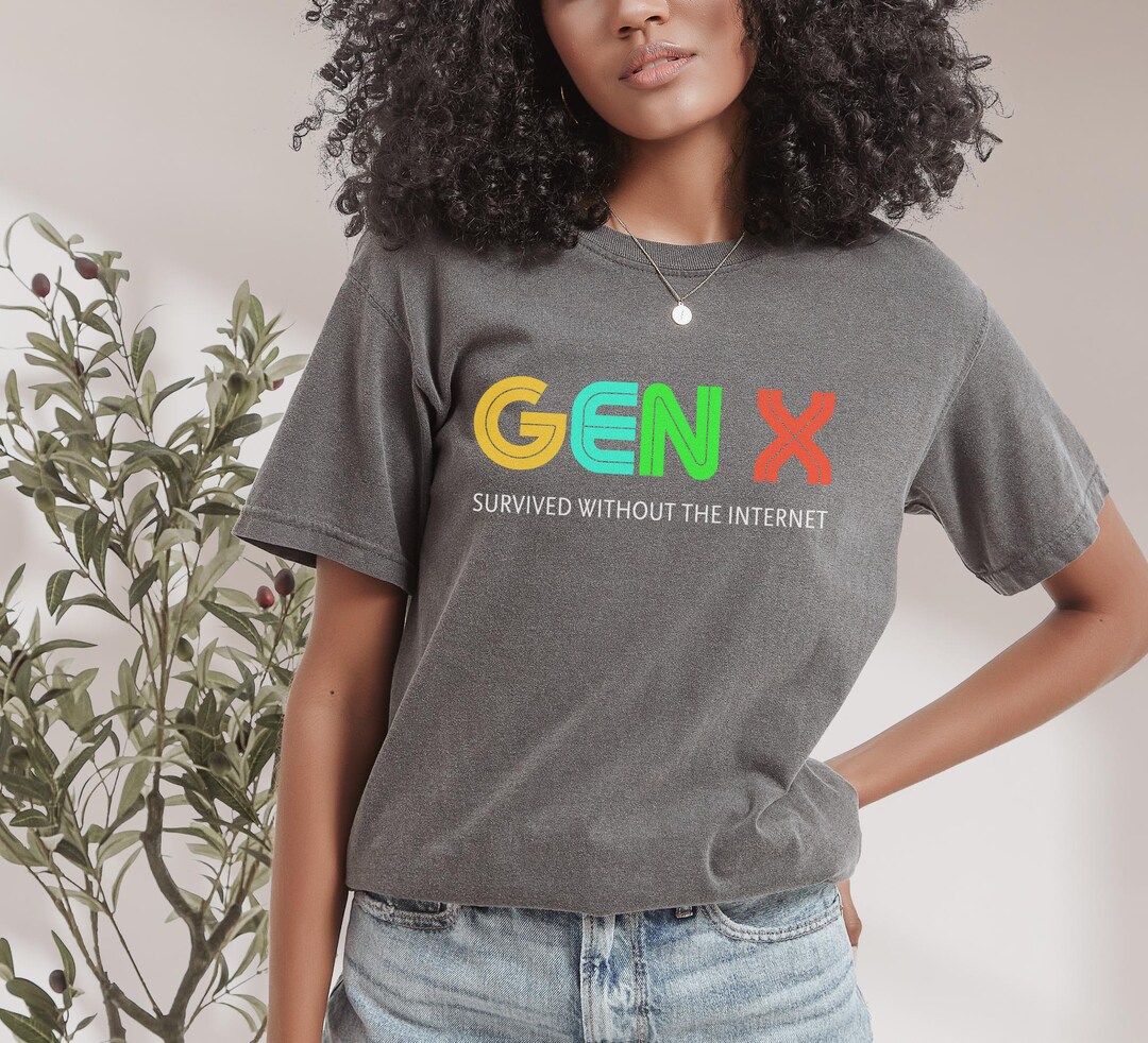 Gen X: Survived Without the Internet Unisex Tee Funny Nostalgia Gift ...