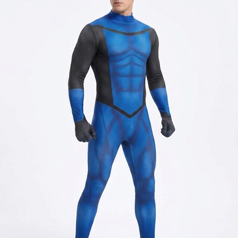 Invincible Costume Blue and Black - Etsy