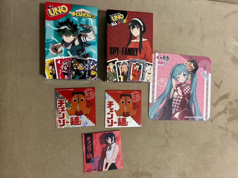 Chainsaw Man, Spy Family, Hatsune Miku, My Hero Academia, Sticker & UNO ...