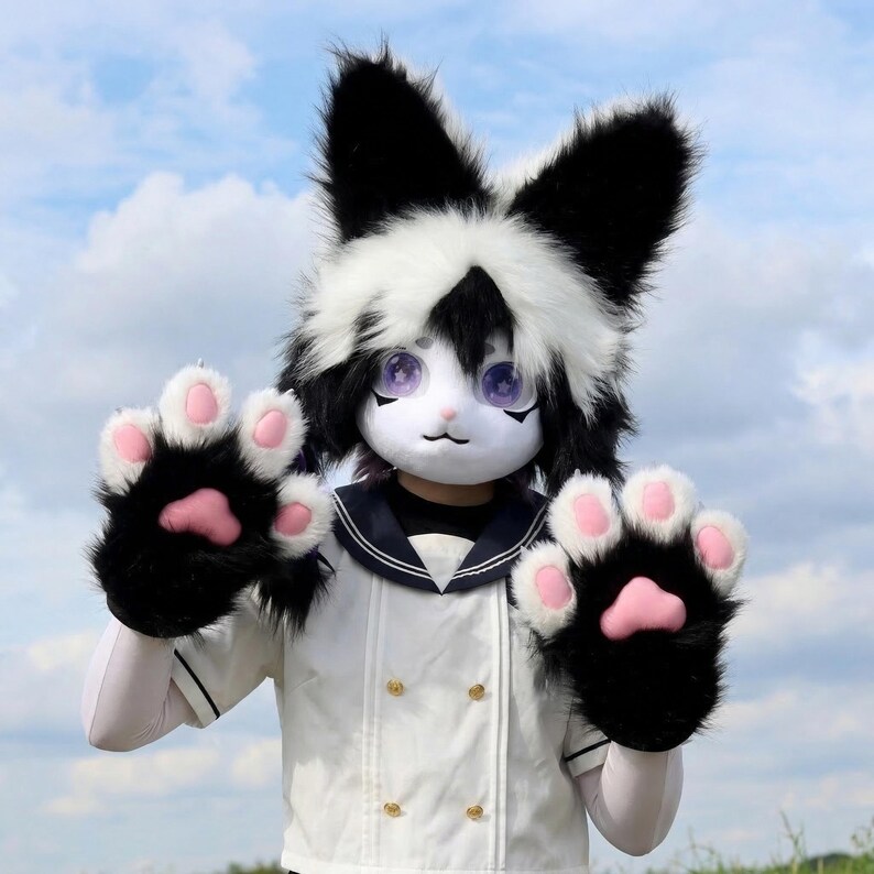 Kemono Bunny Fursuit Head – Kawaii Anime Rabbit Mask, Furry Cosplay ...
