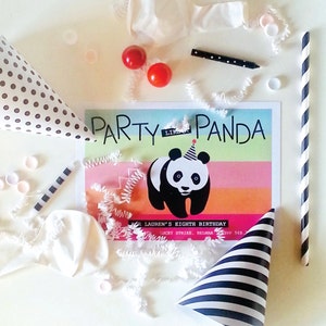 Panda Party Invitation - Etsy