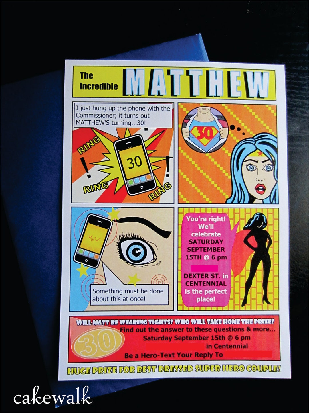 Comic Book Superhero Invite - Etsy