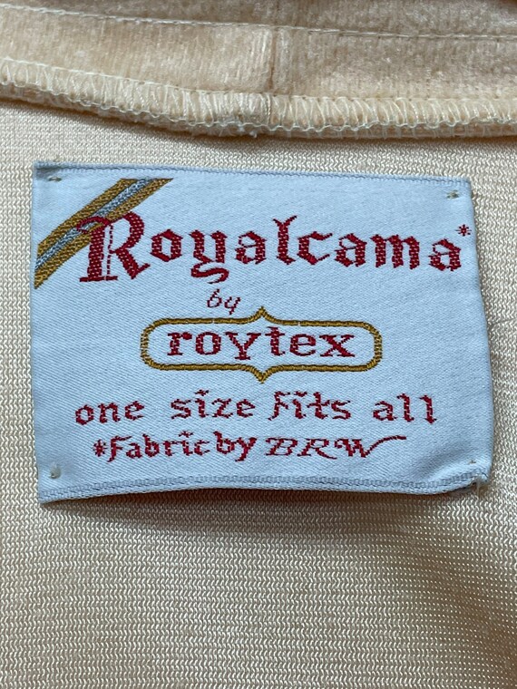 60s Royalcama Tan Monogrammed Letter R Robe - Gem