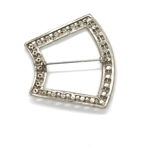 40s H Pomerantz Rhinestone Pin Rectangular Brooch - Etsy