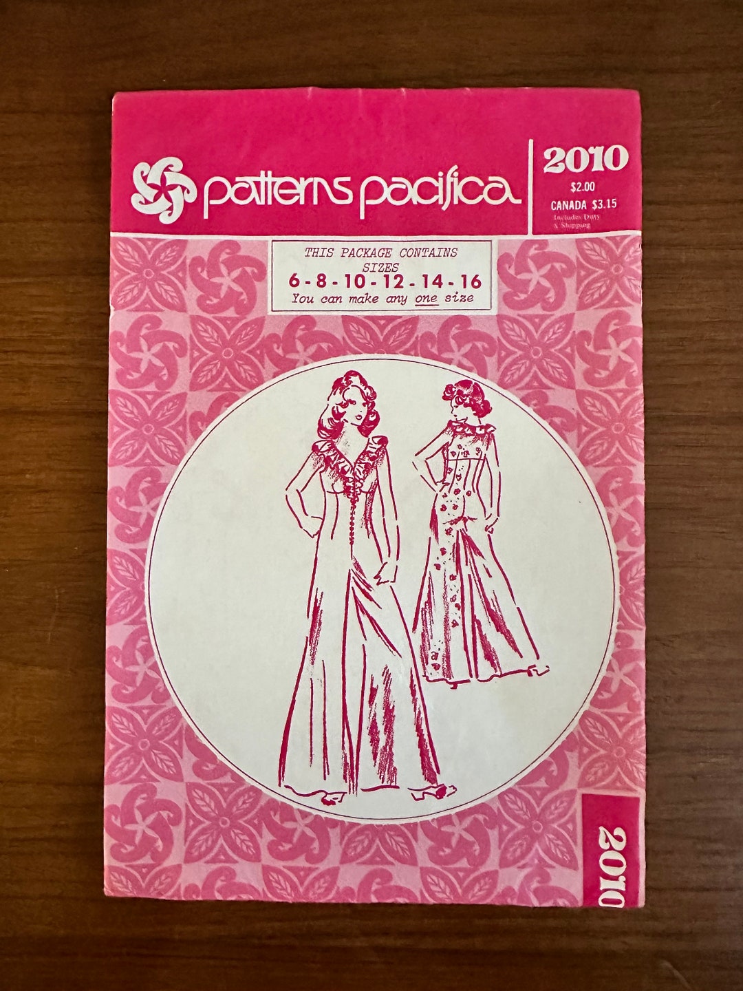 70s Patterns Pacifica 2010 Jumpsuit Sewing Pattern Hawaiian Size 6-16 ...