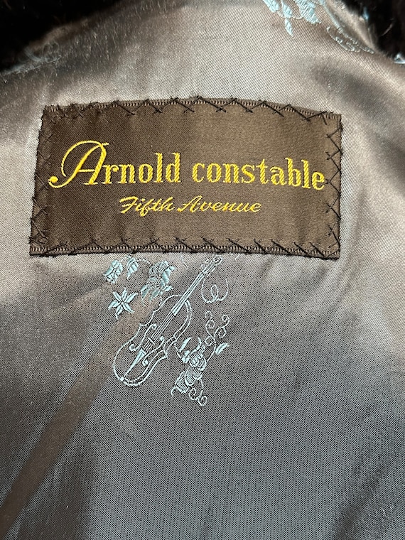 50s Arnold Constable Brown Faux Fur Coat Fake Fur - Gem
