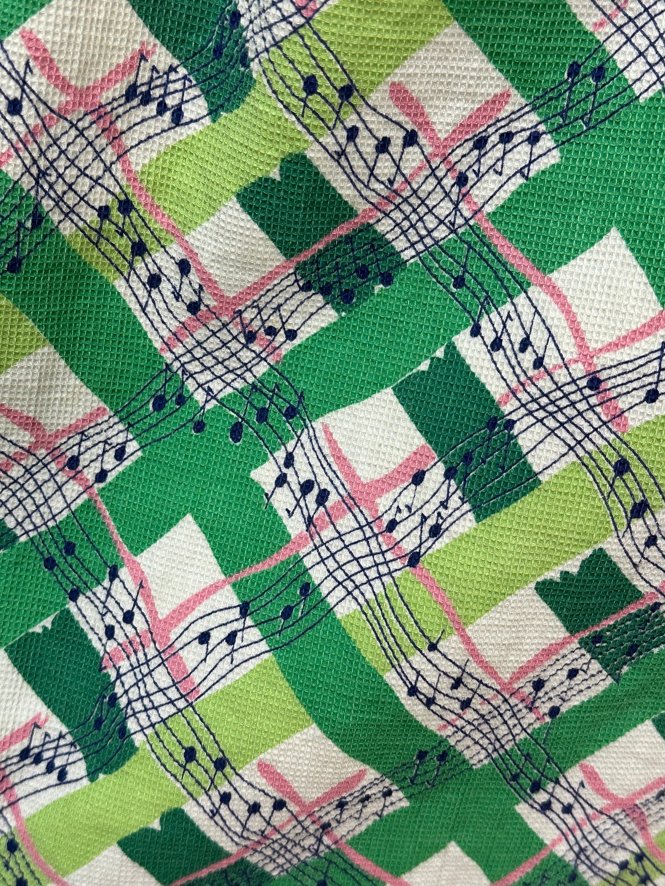 50s Green Musical Notes Strapless Dress XS Pinup Dress - Etsy