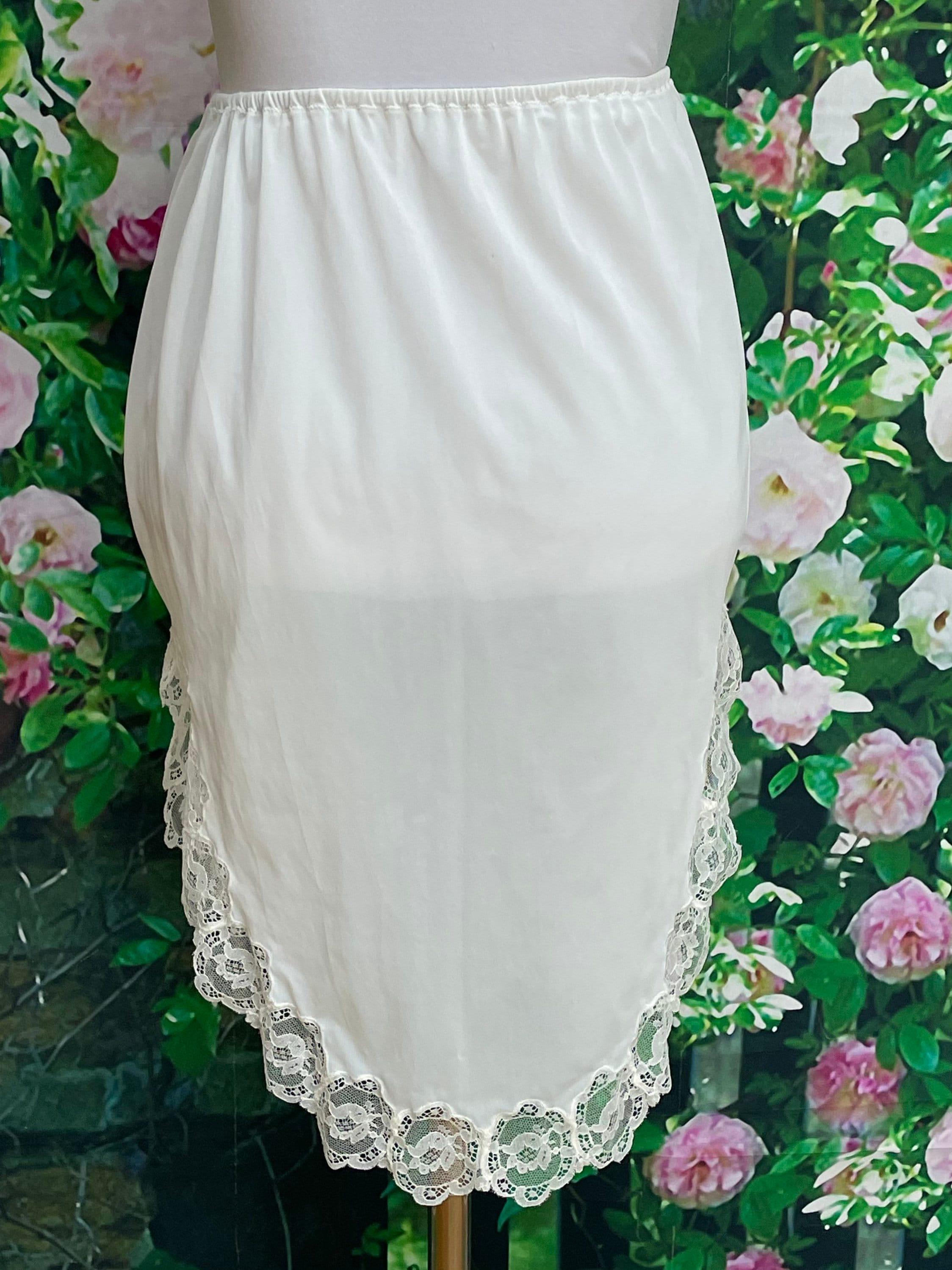 50s Virginia Wallace White Ruffle Apron Half Slip Applique - Etsy.de