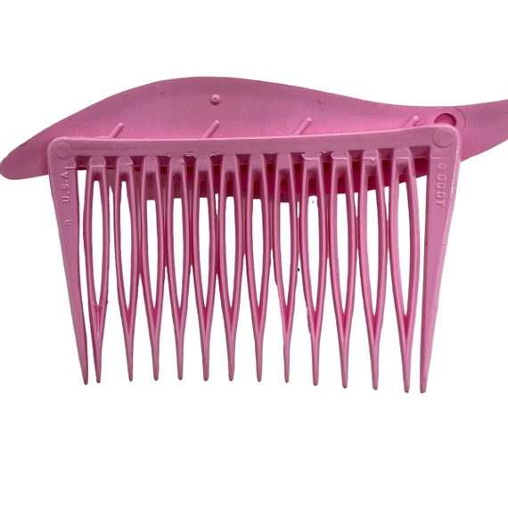 70s Goody Pink Fashion Hair Comb Pair Set of Two - Gem