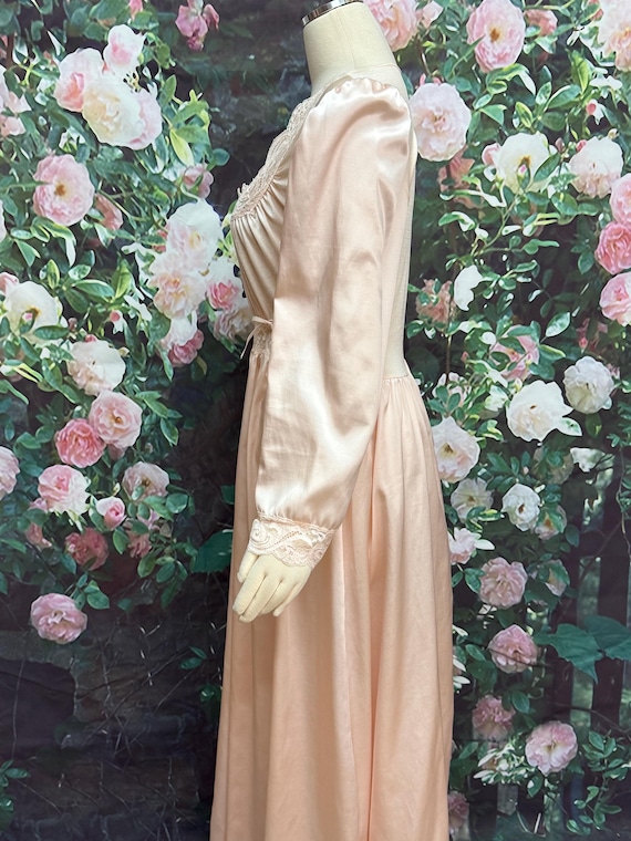 80s Olga Pink Satin Nightgown Brushed Back # 92256 La… - Gem